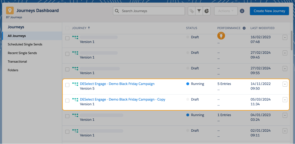 Can I import existing Journeys into DESelect Engage? – DESelect