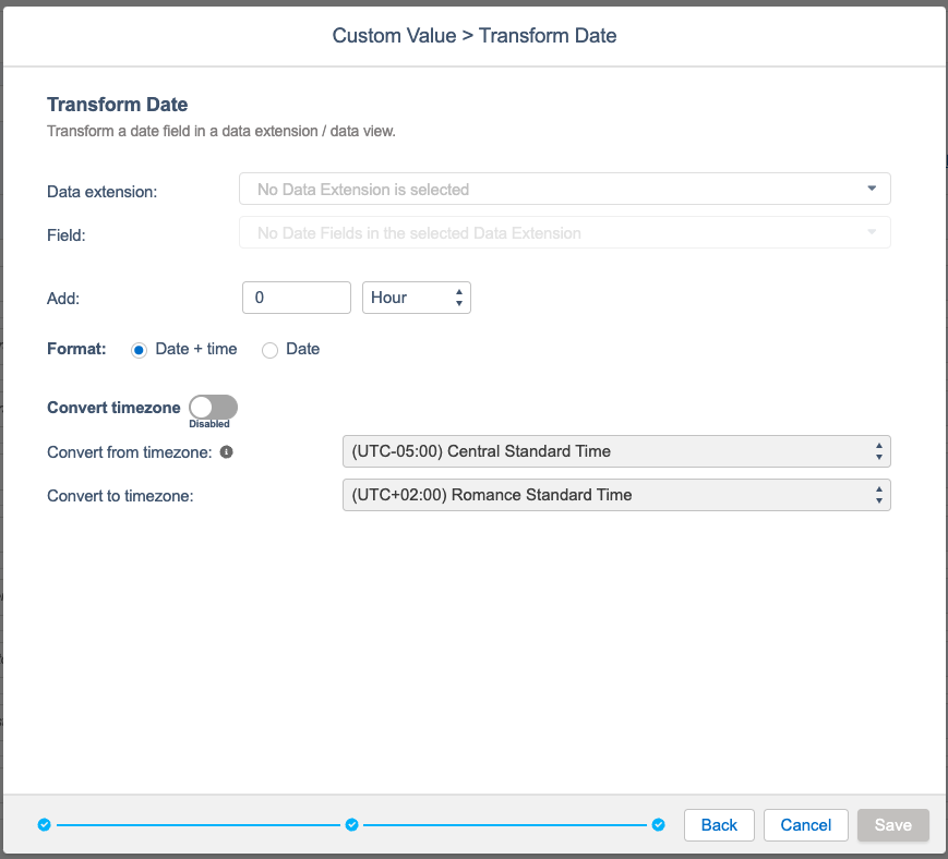 Transform Date Custom Value – DESelect