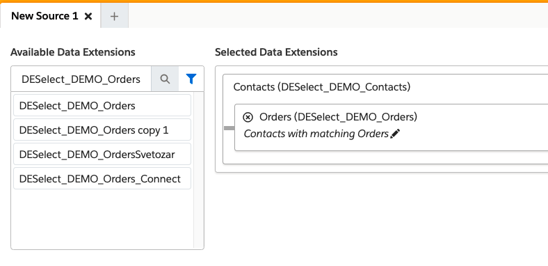 How Can You Combine Two Data Extensions DESelect